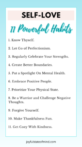 The Surprising Importance of Self-Love: 11 Powerful Habits - Joyful ...
