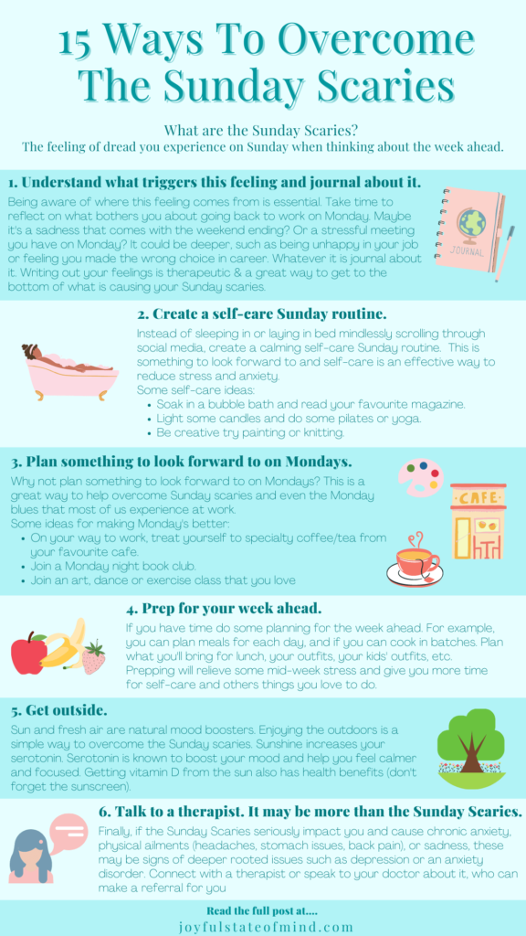 15 Powerful Ways To Overcome The Sunday Scaries - Joyful State of Mind