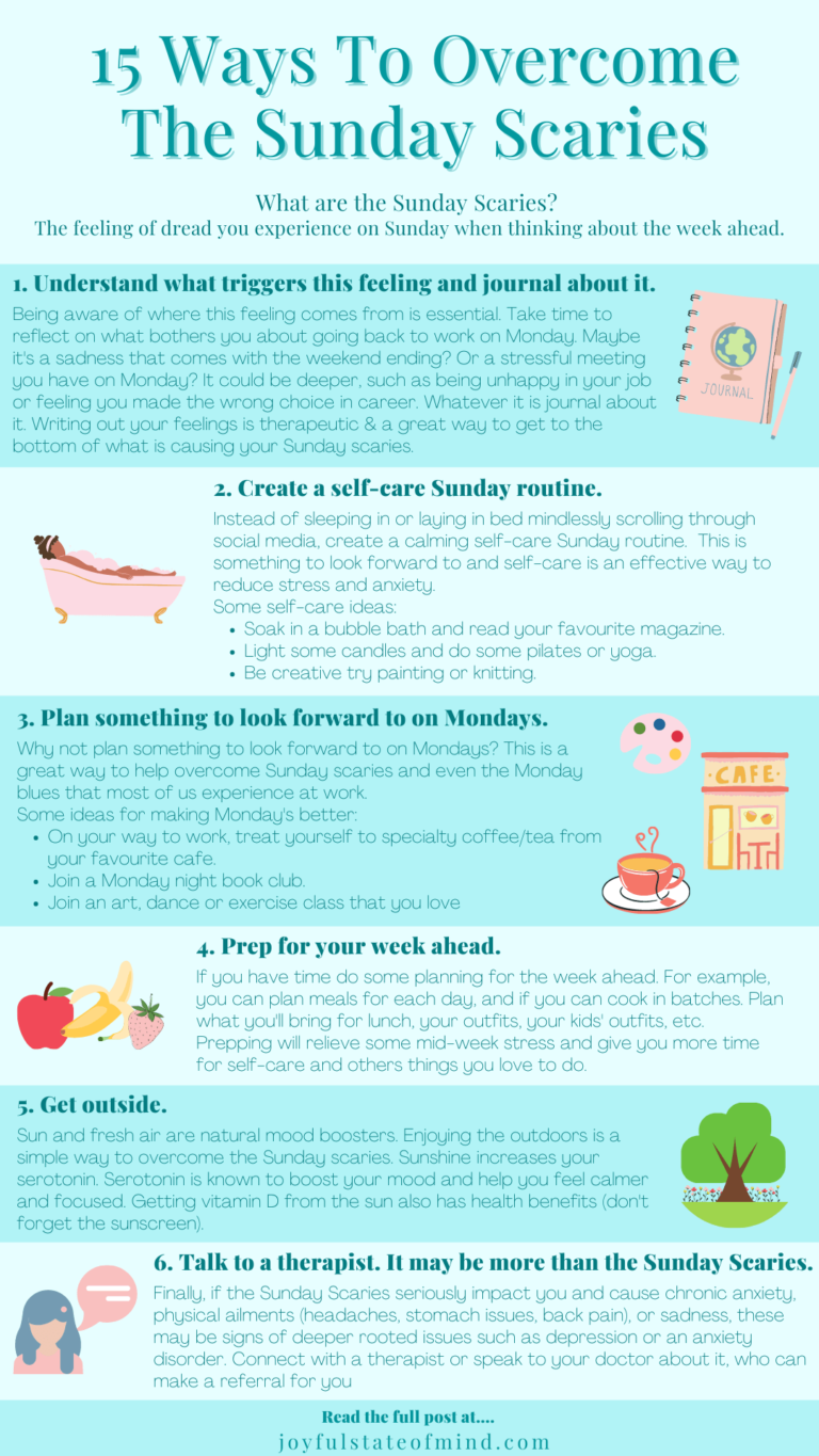 15 Powerful Ways To Overcome The Sunday Scaries - Joyful State of Mind