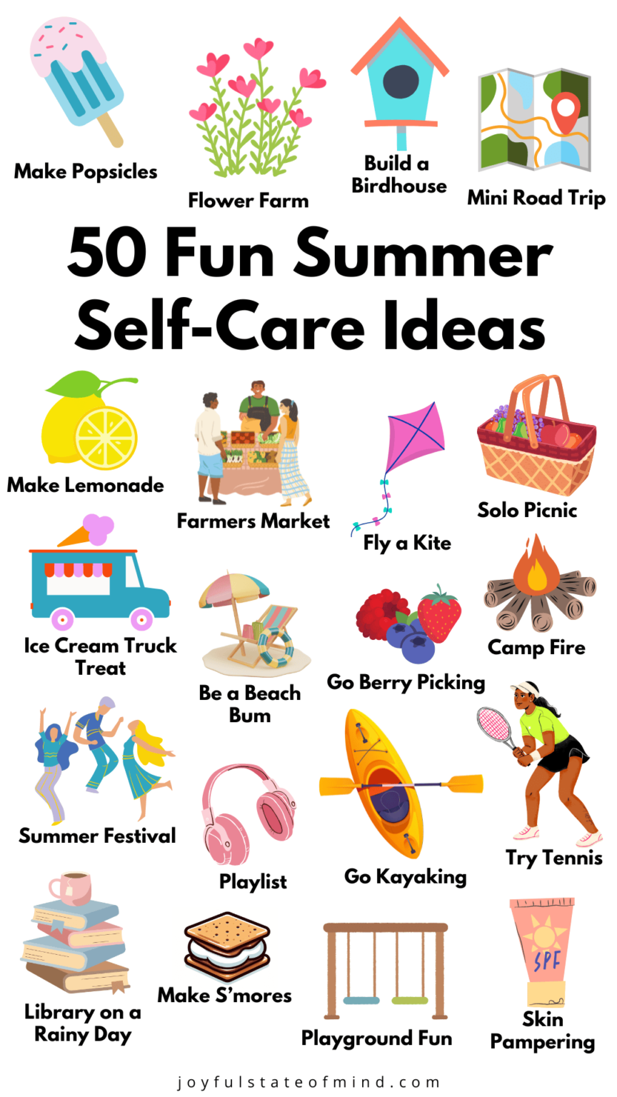 50 Ultimate Summer Self Care Ideas For Relaxation + Fun - Joyful State ...