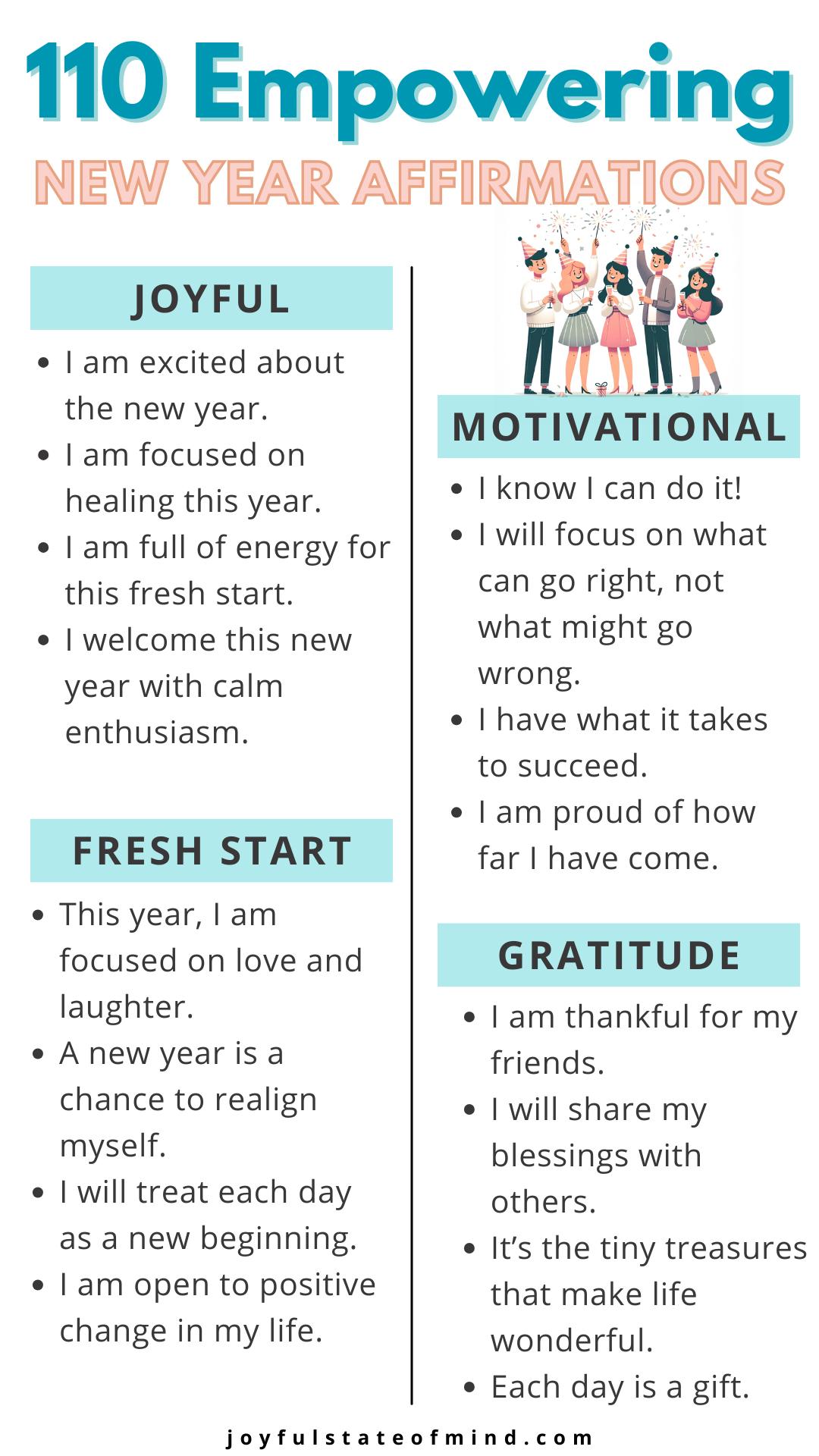 110 Uplifting New Year Affirmations for Positive Change - Joyful State ...