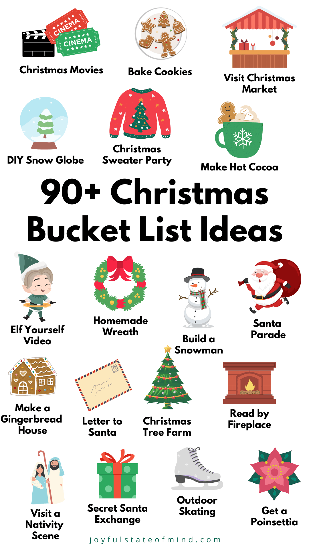 93 Christmas Bucket List Ideas for the Best Holiday Yet! - Joyful State ...